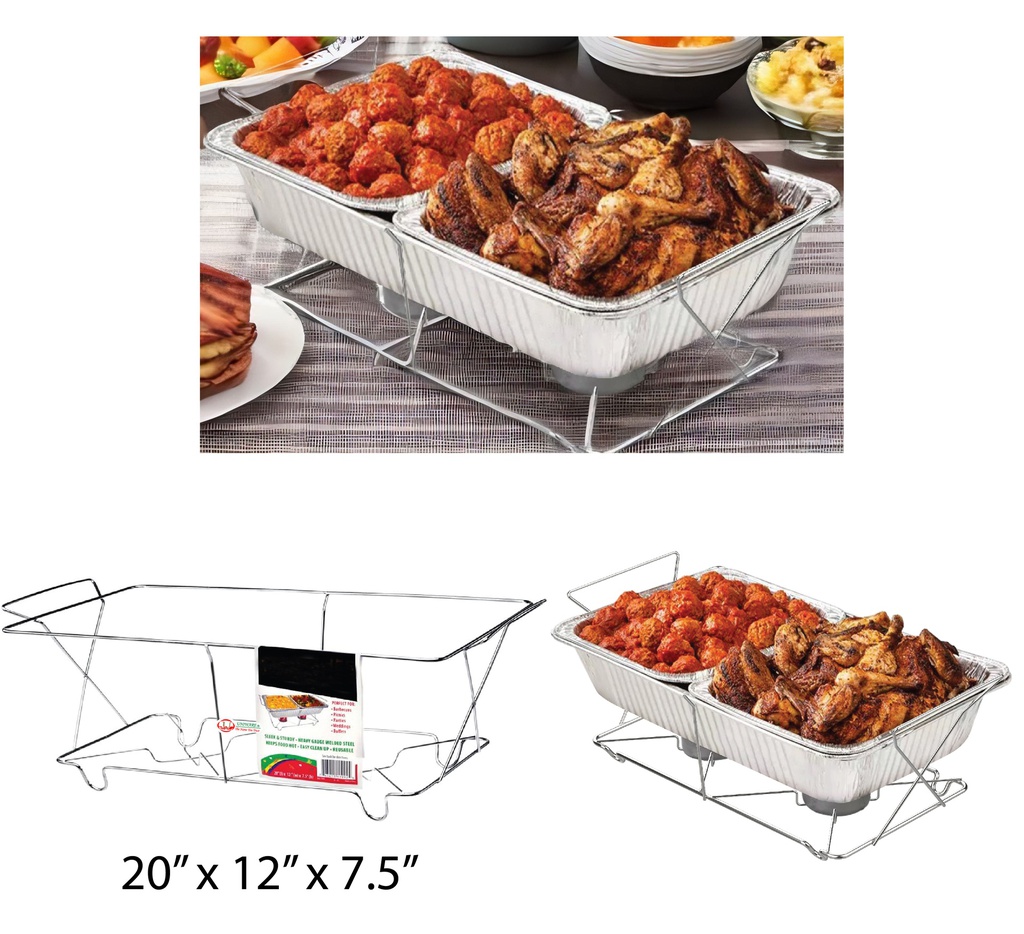 [18139] 20"x 12" x 8" Chrome Plated Wire Chafing Rack (24 pc/ctn ...